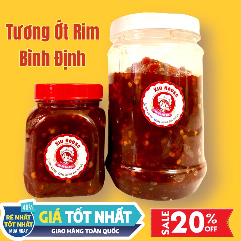 500G Tương Ớt Rim Bình Định Nhà Làm, tương ớt rim miền trung | Shopee ...