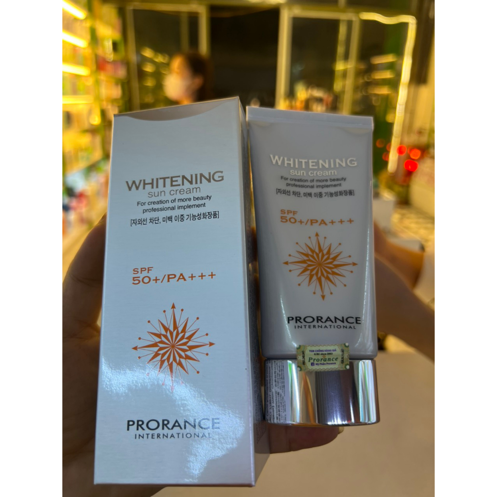 Kem chống nắng Prorance 3 lớp dưỡng trắng 50 độ +++ Whitening & Sun Cream UVA- UVB SPF 50PA ...