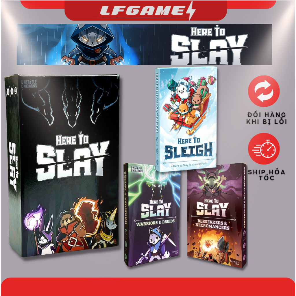 [Bản cao cấp nhất] Board Game Here to Slay và gói mở rộng chất lượng cao LFGAMES BẢN TIẾNG ANH ...