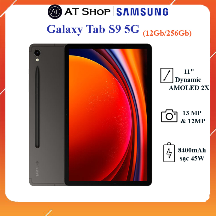 Máy tính bảng Samsung Galaxy Tab S9 5G Xám (12Gb/256Gb) - Hàng Chính ...