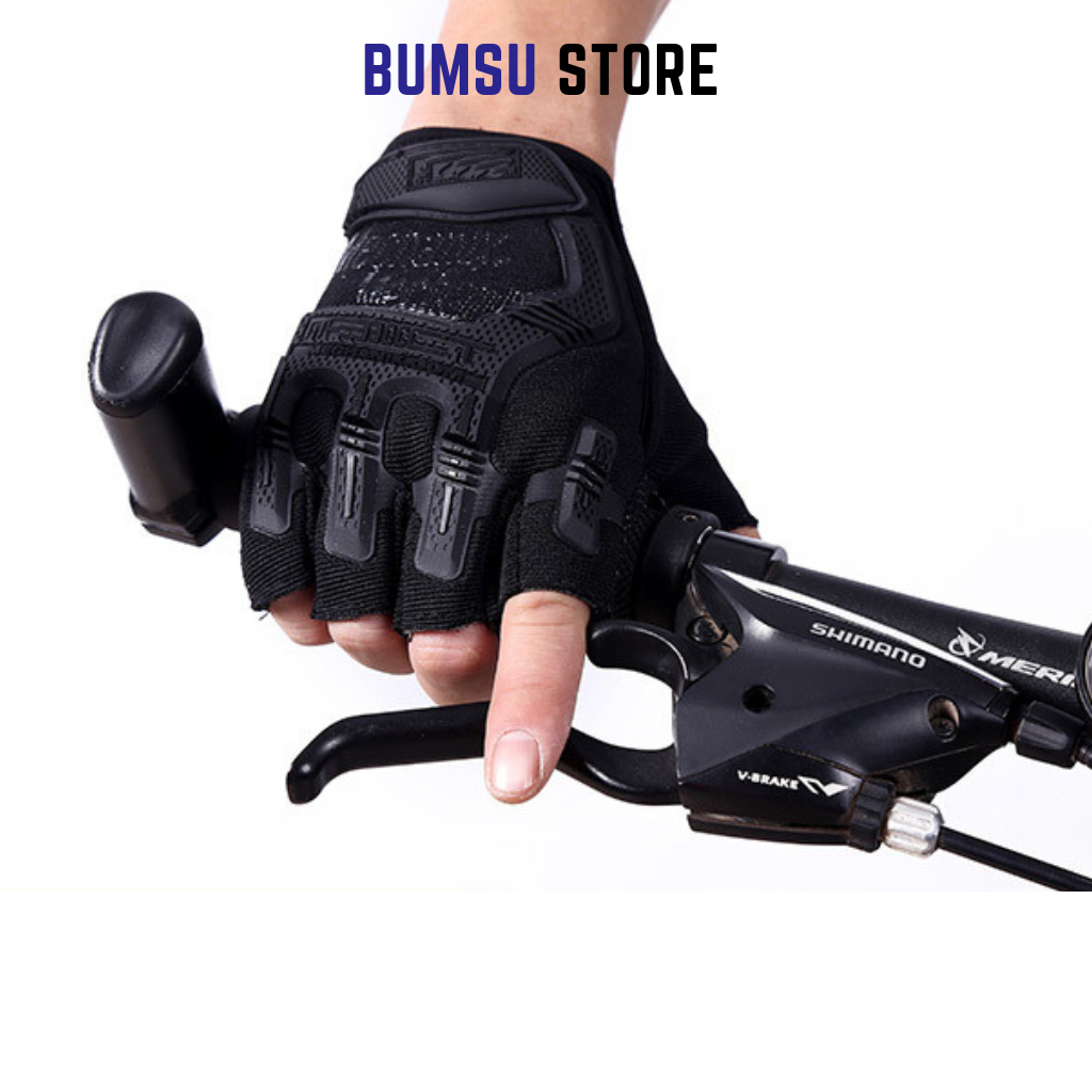 Găng tay nam, bao tay nam cụt ngón lái xe du lịch phượt Mechanix Mpact ...