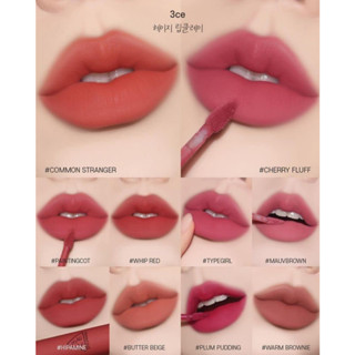 Son kem lì 3CE Hazy Lip Clay 4g Hipamine Whip Red Warm Brownie Common ...