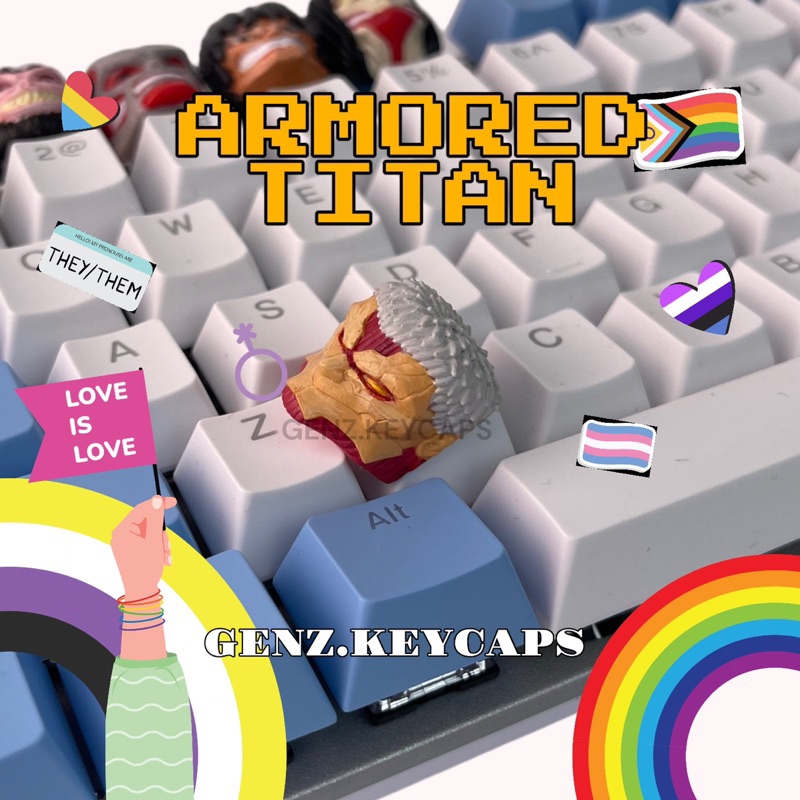 ATTACK ON TITANS RESIN HANDMADE KEYCAPS | Shopee Việt Nam