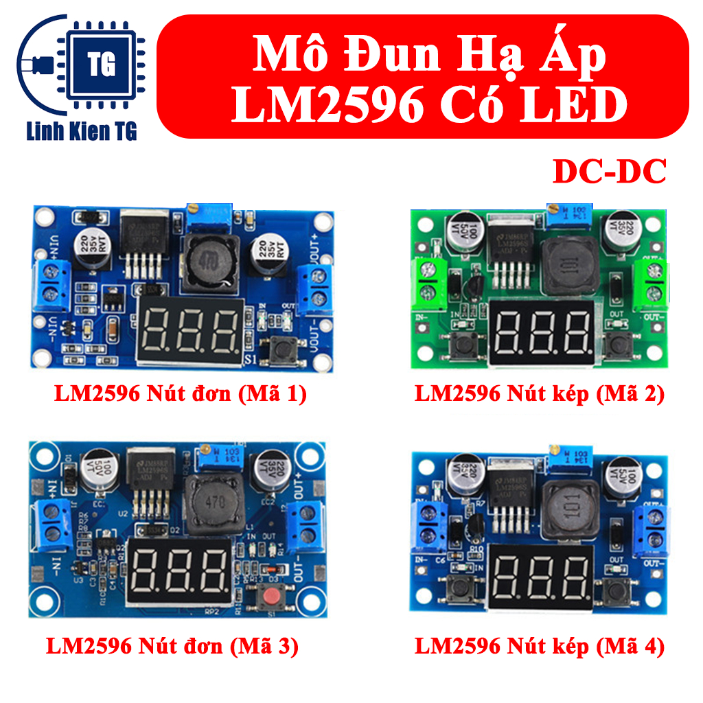 Mô Đun Hạ Áp LM2596 Có LED DC-DC 4.0~40V | Shopee Việt Nam