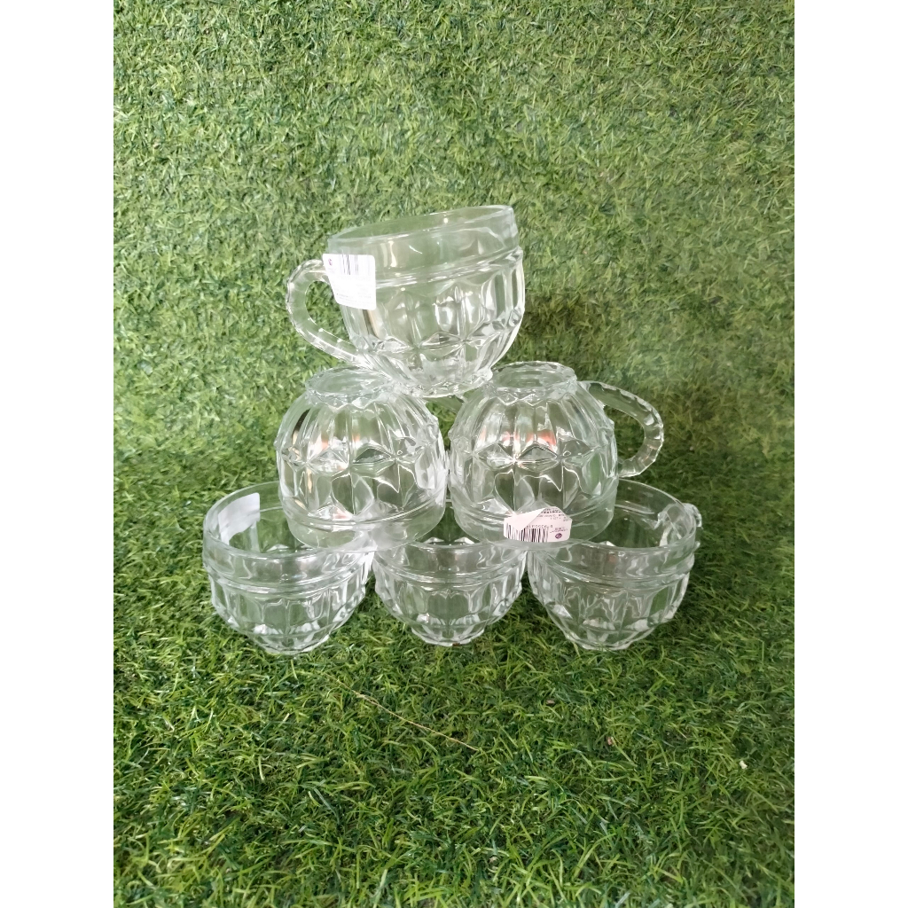 Bộ 6 cốc thủy tinh hiện đai cao cấp nhiều mẫu, Ly thủy tinh vân sóng xanh chịu nhiệt cao cấp 1 ...