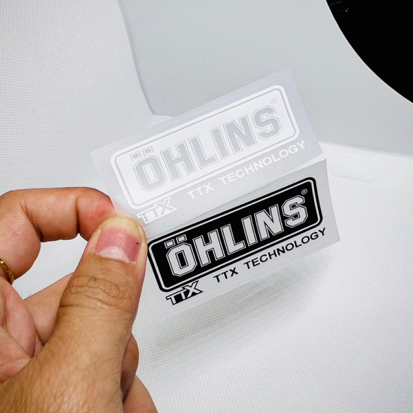 Tem Ohlins TTX In Uv MOD Bình Dầu Phuộc Phối Màu Đen Trắng Dán Mọi Vị Trí Decal Chống Thấm Nước ...