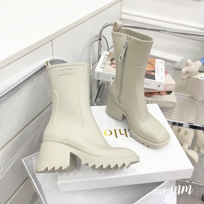 Boot nữ chlo cổ cao đế 5cm bốt nhựa cao cấp fullbox ( ảnh thật ở cuối) kèm video | Shopee Việt Nam