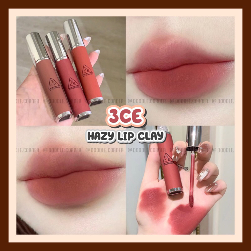 [Full 10 màu] Son kem lì siêu mịn 3ce Hazy Lip Clay | Shopee Việt Nam