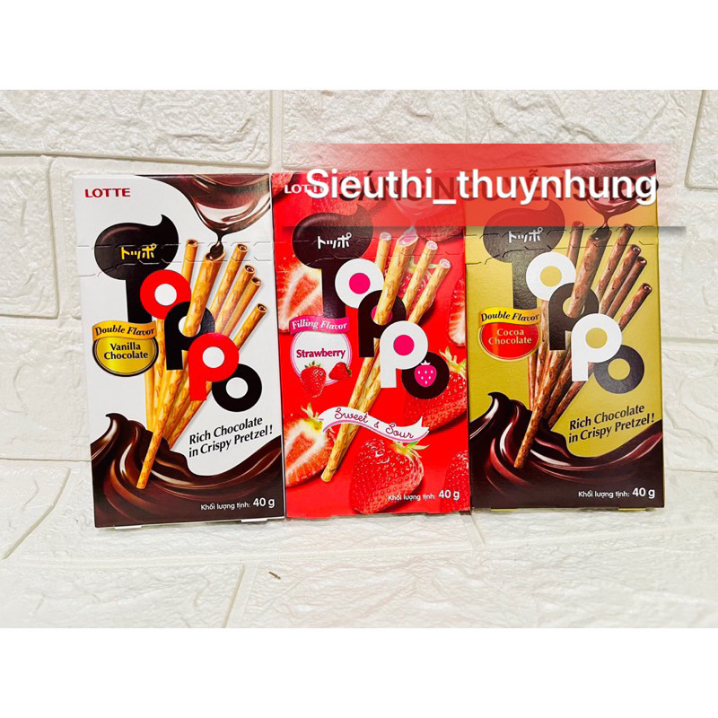 Bánh Que Lotte Toppo 40g Dâu/Vani/Ca Cao | Shopee Việt Nam