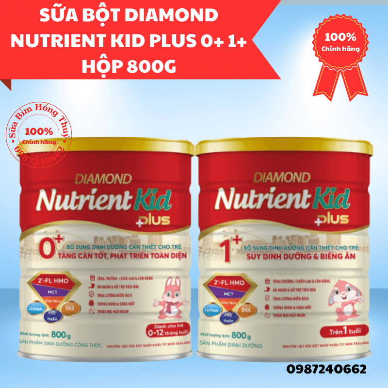 [Mẫu mới] Sữa bột Diamond Nutrient kid Plus 0+ 1+ hộp 800g | Shopee Việt Nam