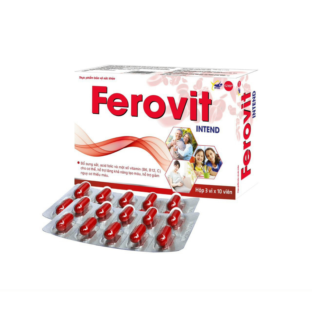 Bổ máu Ferovit_Bổ sung sắt, acid folic và vitamin (B6, B12, C) cho cơ ...