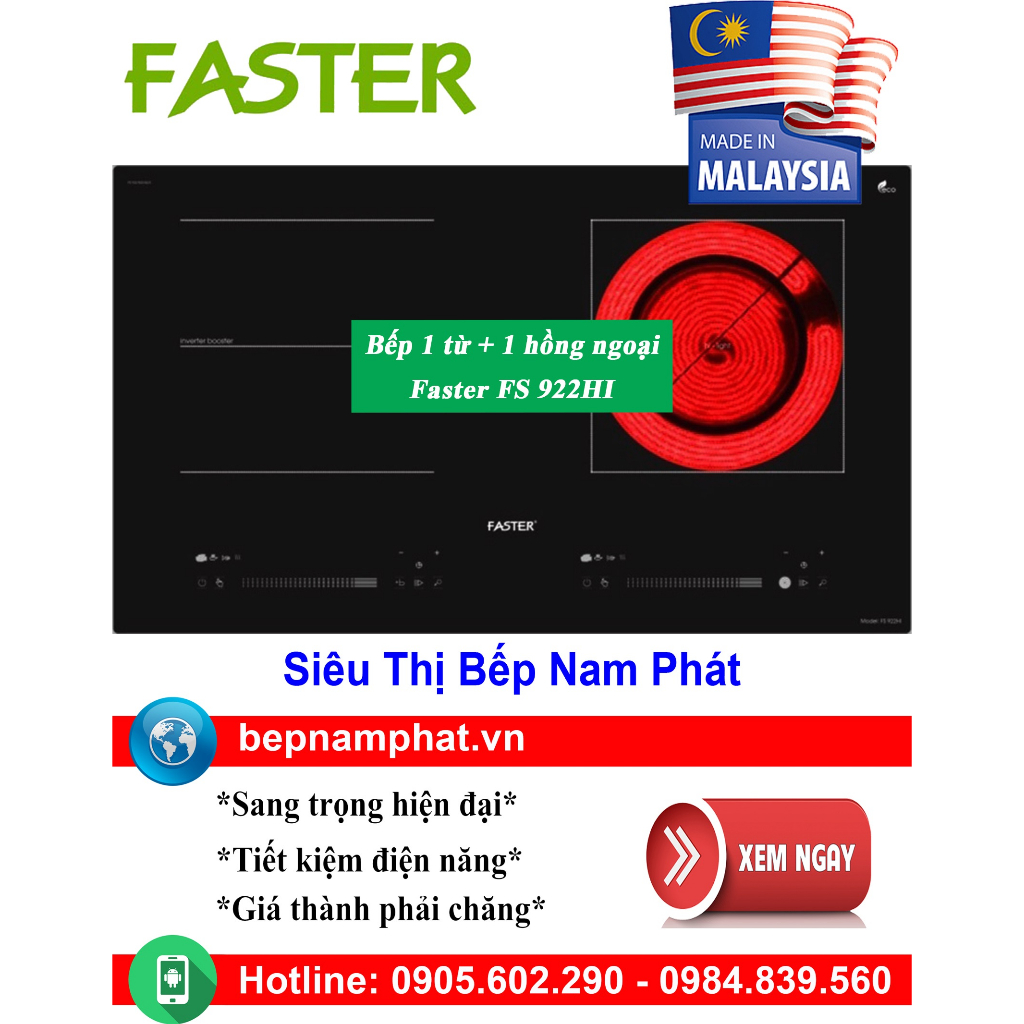 [HÀ NỘI]Bếp điện từ Faster FS 922HI nhập khẩu Malaysia | Shopee Việt Nam