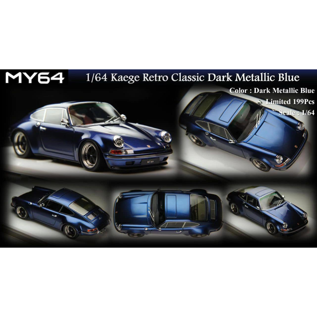 MÔ HÌNH 1:64 MY64 - Kaege Retro Classic 911 Dark Metallic Blue | Shopee ...