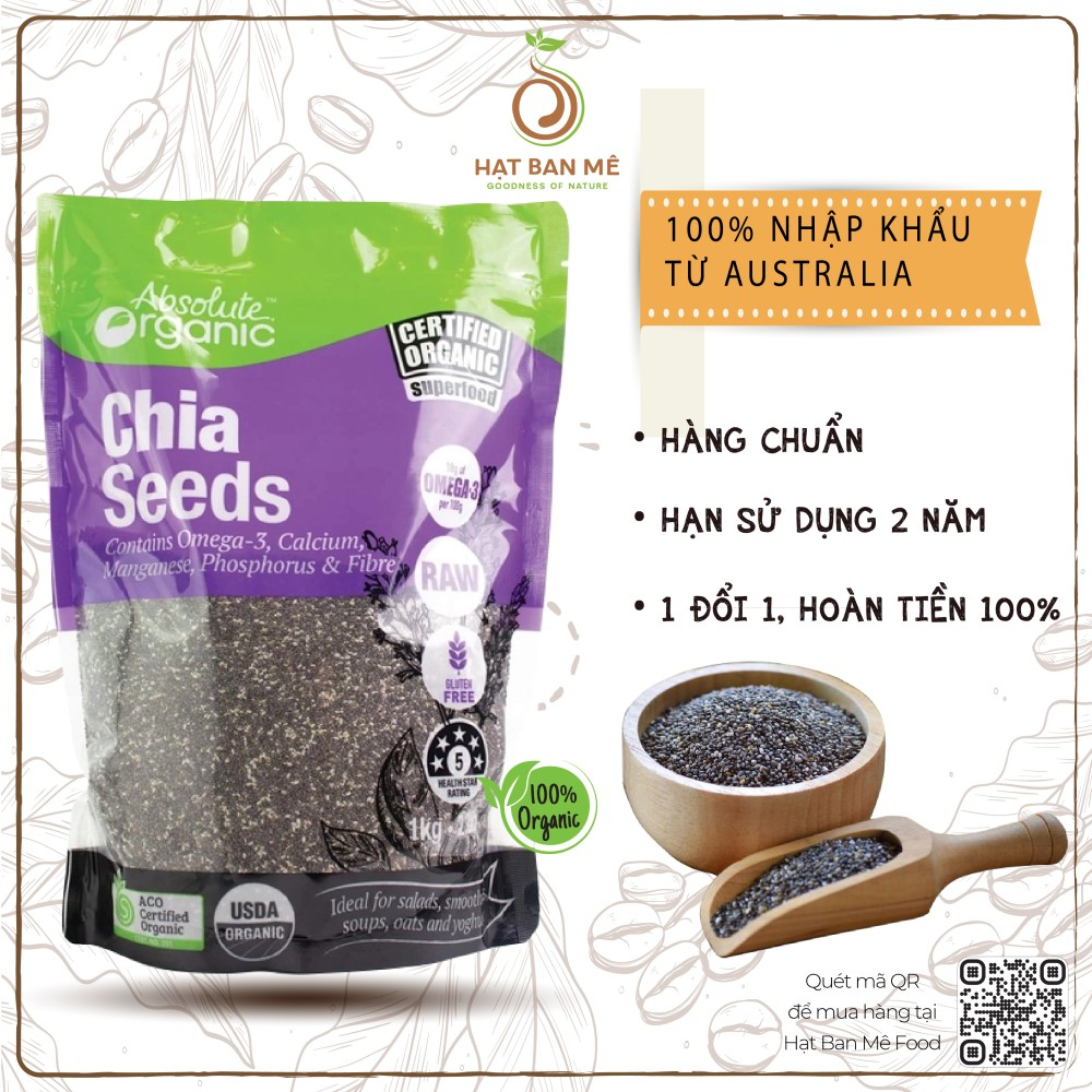 1KG HẠT CHIA NHẬP KHẨU ÚC ORGANIC CHẤT LƯỢNG ( Nấu chè/Trà thanh nhiệt ...