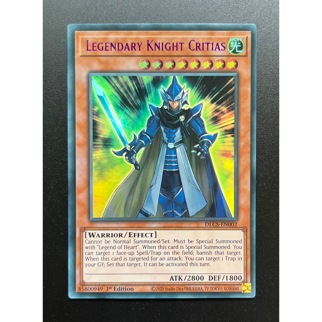 [Thẻ bài Yugioh] - [TCG-UK] - DLCS-EN002 - Legendary Knight Critias ...