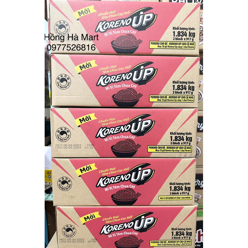 Thùng Mì KORENO UP Vị Tôm Chua Cay 20 Gói x67g) | Shopee Việt Nam