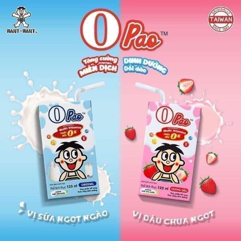Thùng 36 hộp sữa dinh dưỡng Opao 125ml Want Want | Shopee Việt Nam