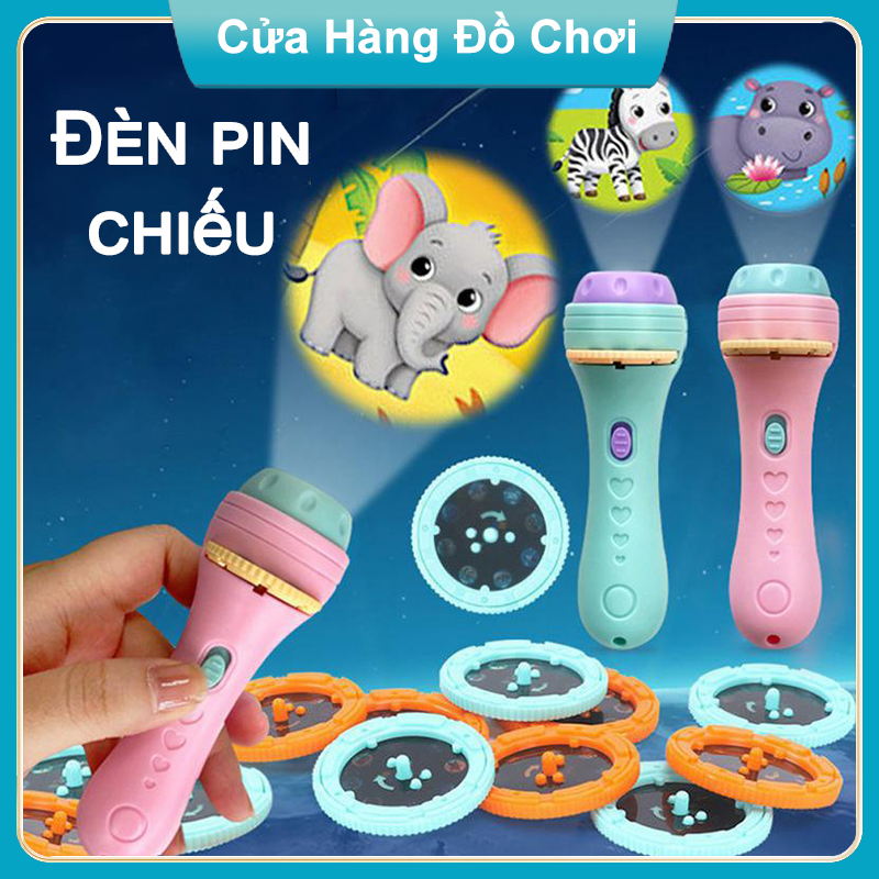 Đồ chơi đèn pin chiếu hình 24 hình có sẵn pin - đèn pin đáng yêu cho bé ...