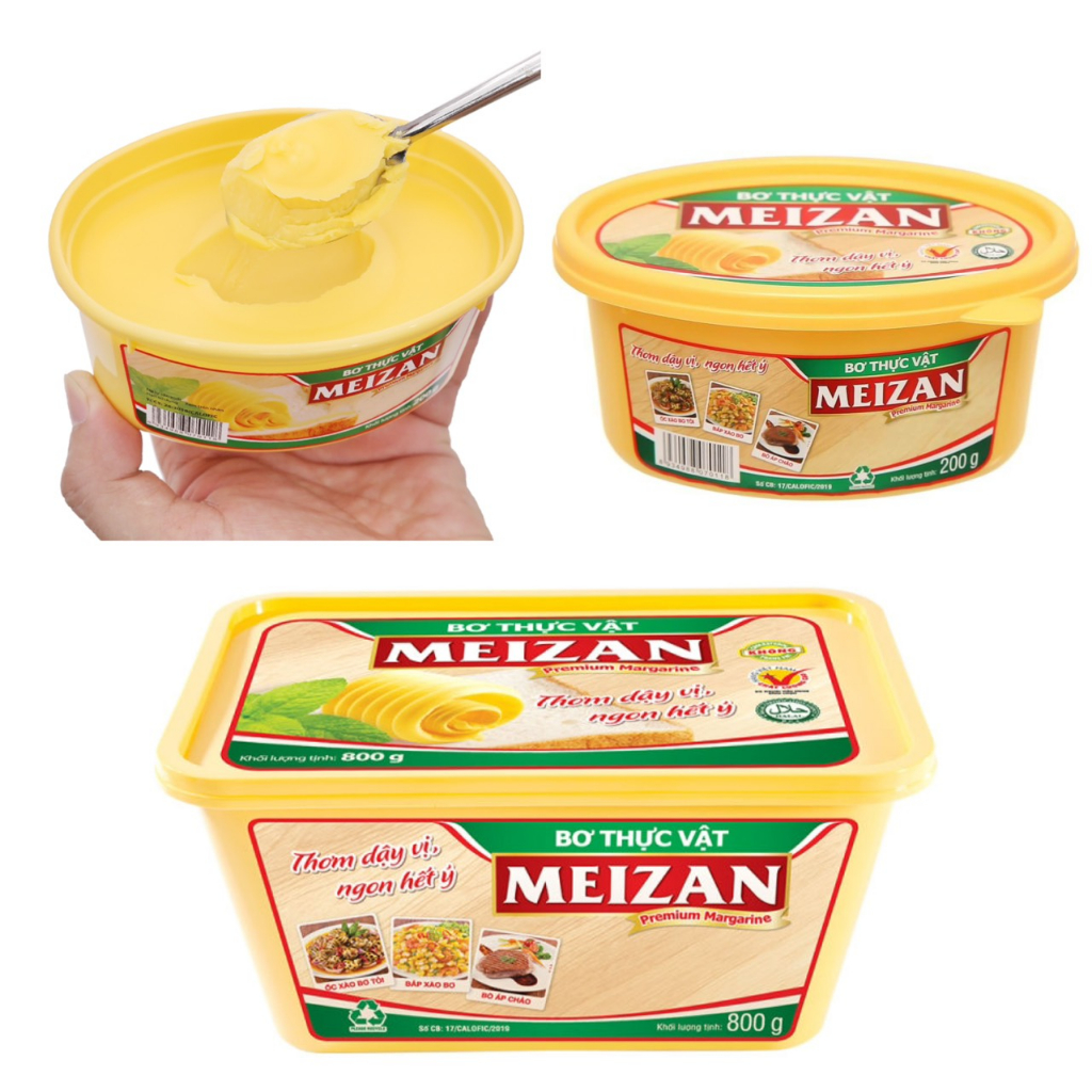 Bơ thực vật/Margarine Meizan 200g/800g thơm ngon dùng nấu ăn làm bánh - (PLTC) | Shopee Việt Nam