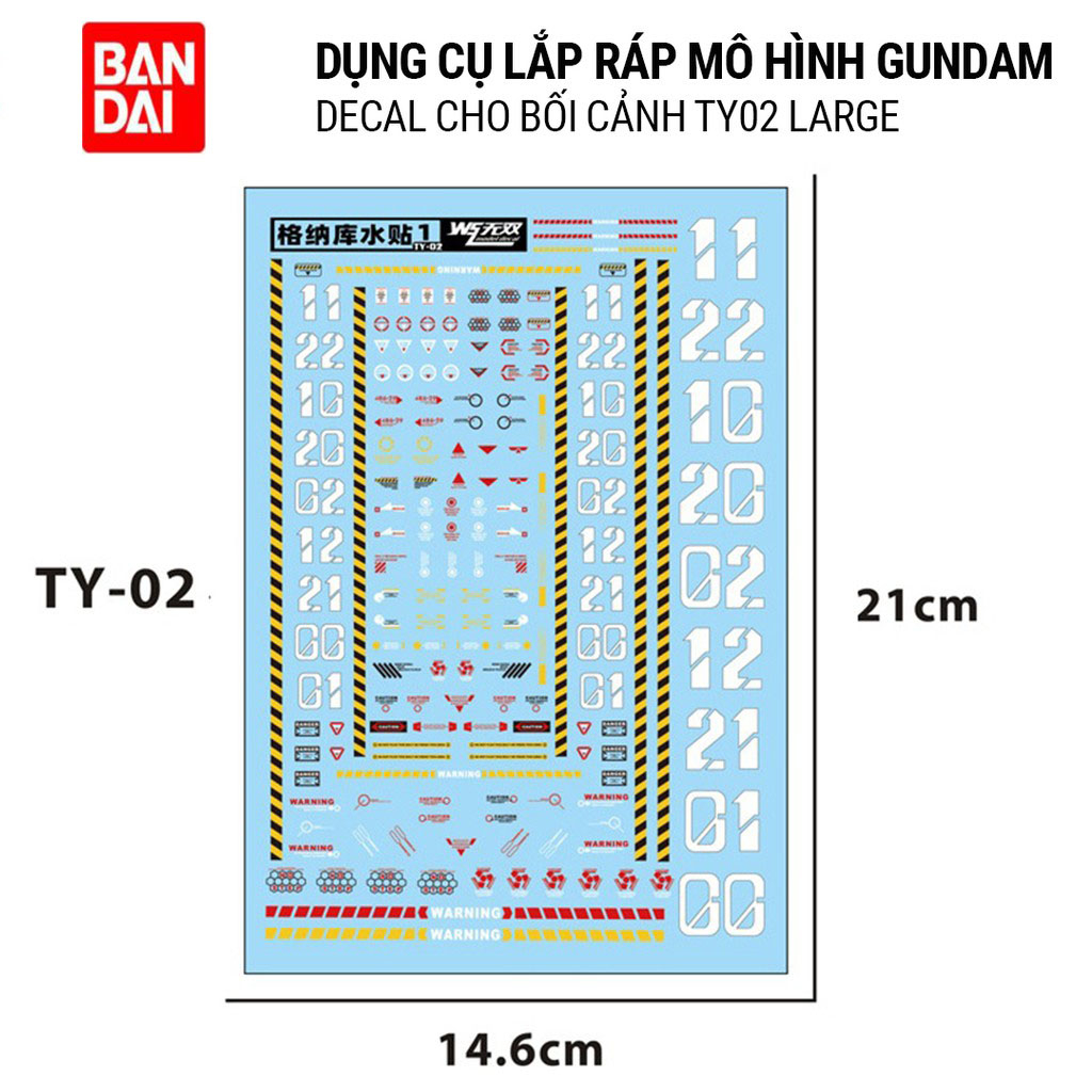 Decal cho bối cảnh TY01 Smal; TY02 Large cho Figure Base Action Base, dụng cụ lắp ráp mô hình ...