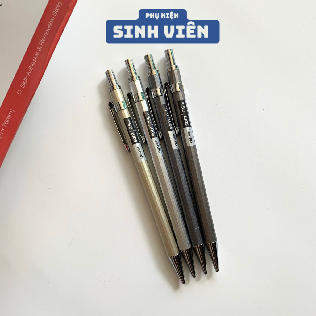 Bút chì kim bấm kỹ thuật 0.5mm 2B Deli có đầu tẩy S001 | Phụ Kiện Sinh ...
