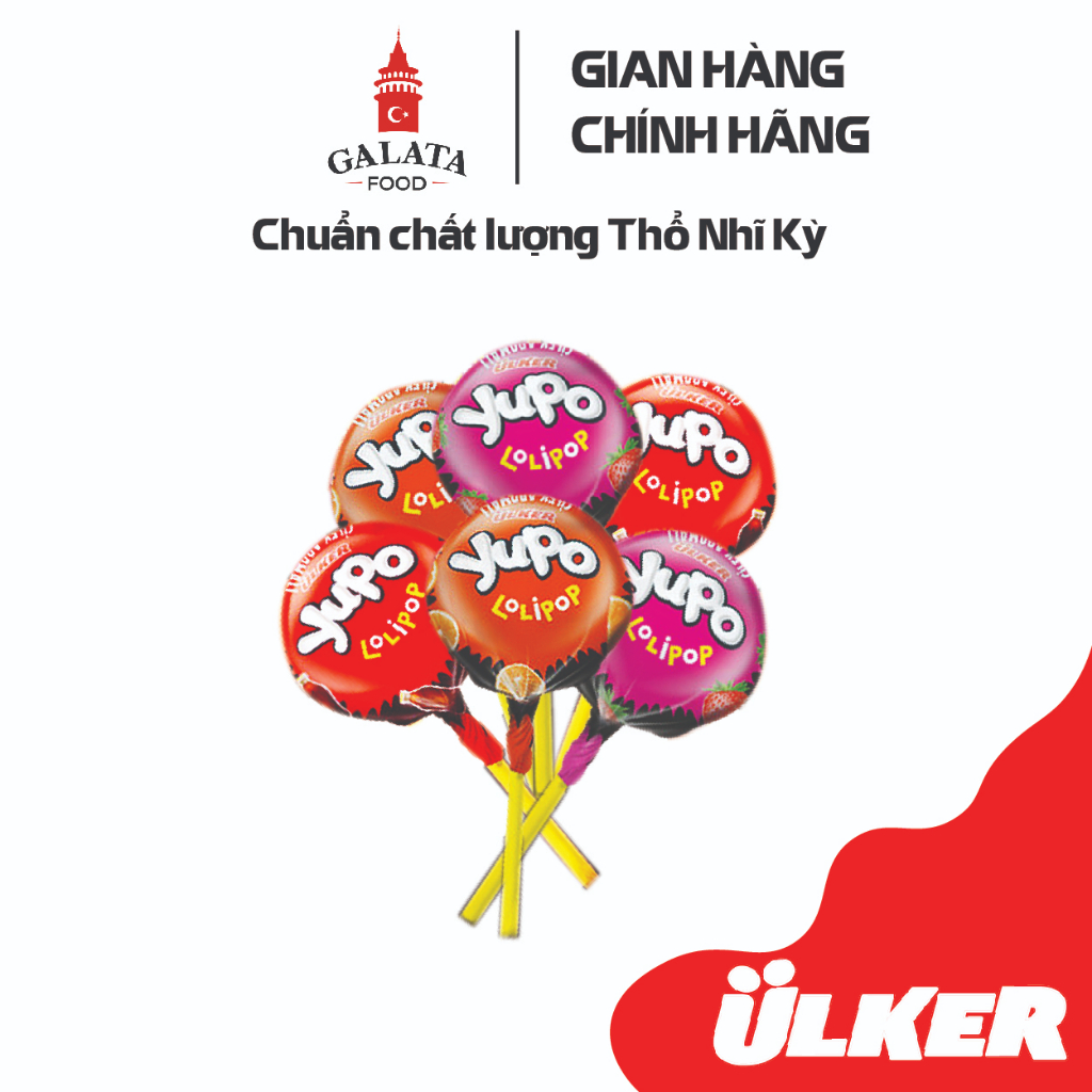 Kẹo mút nhiều vị ULKER YUPO LOLIPOP vị Dâu/ Cam/ Cola 11g | Shopee Việt Nam