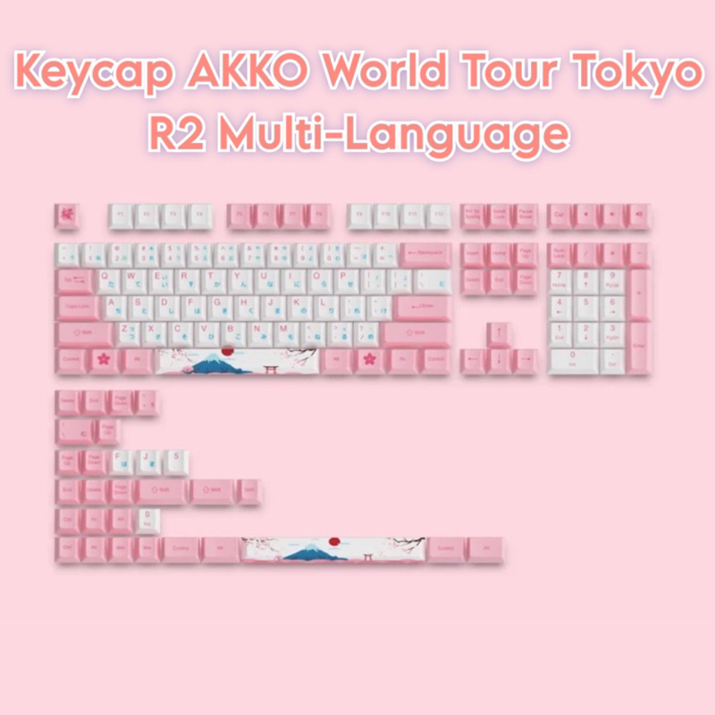 Keycap AKKO World Tour Tokyo R2 Multi-Language Cherry Profile | Shopee ...
