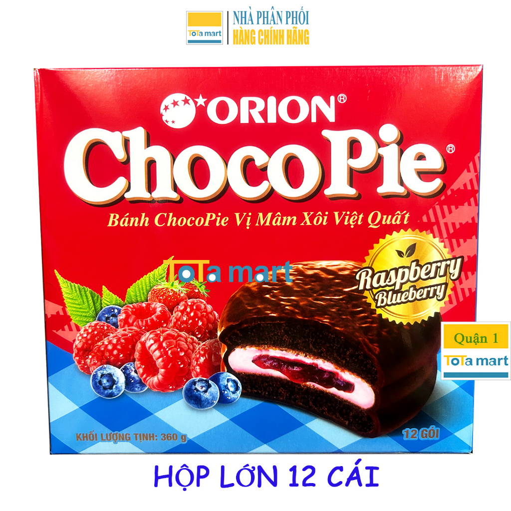 (HSD 09,10/2024) (Đủ vị) Bánh CHOCOPIE ORION hộp lớn 12 cái. | Shopee ...