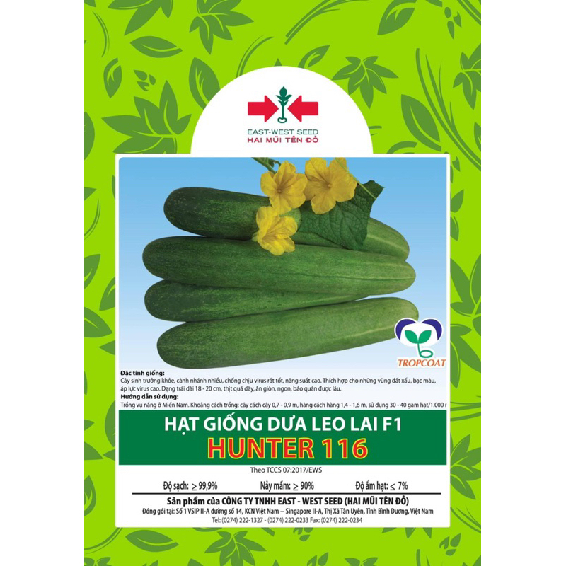 Hạt Giống Dưa Leo Lai F1 HUNTER 116 Hai Mũi Tên Đỏ | Shopee Việt Nam