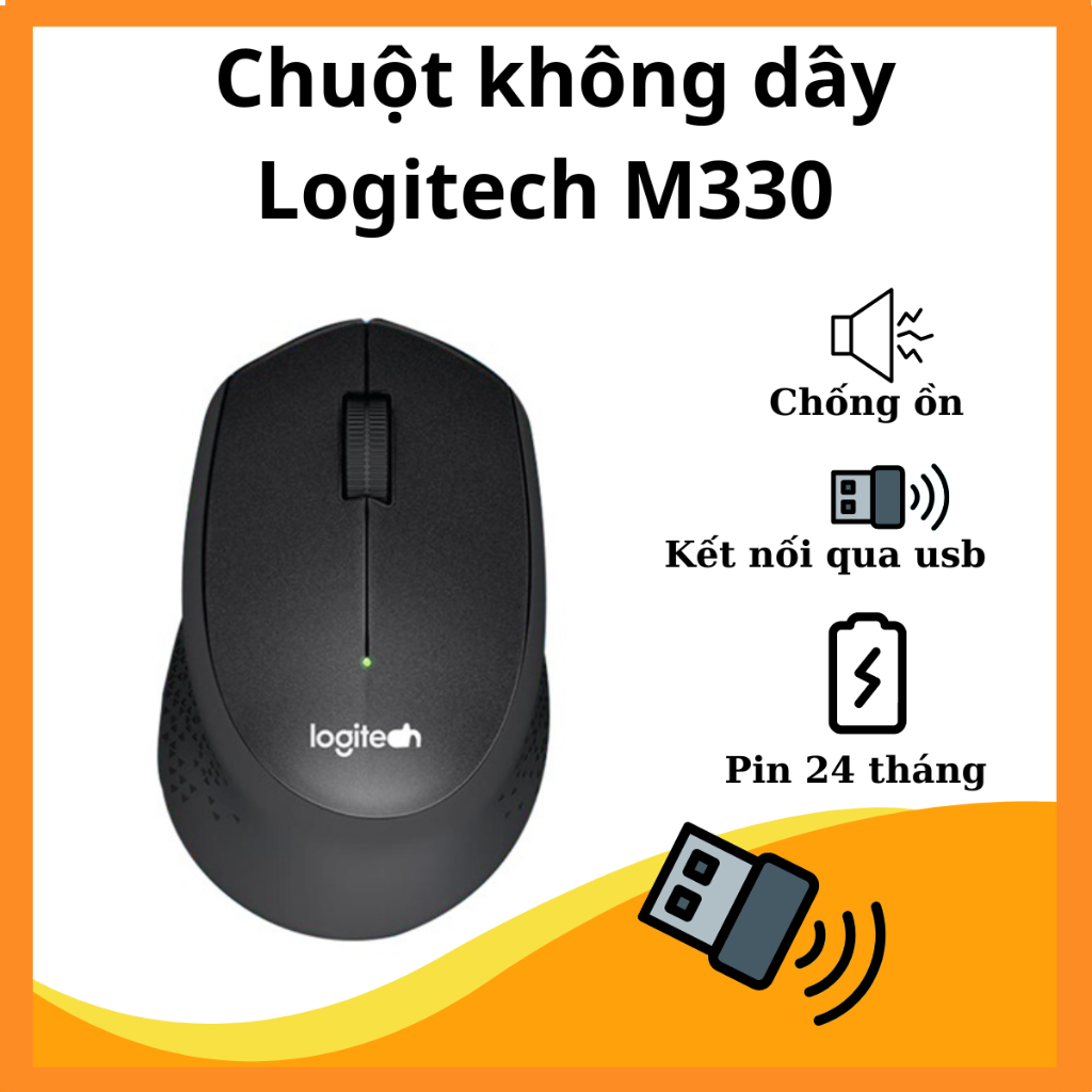 Chuột không giây Logitech M330 | tiện lợi khi man theo | Shopee Việt Nam