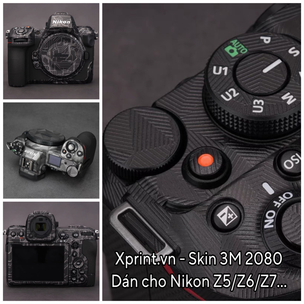 Miếng dán, Skin 3M vân nổi cho máy ảnh Nikon Z5, Z6, Z6II, Z6III, Z7, Z7II, Z8, Z9 | Shopee Việt Nam