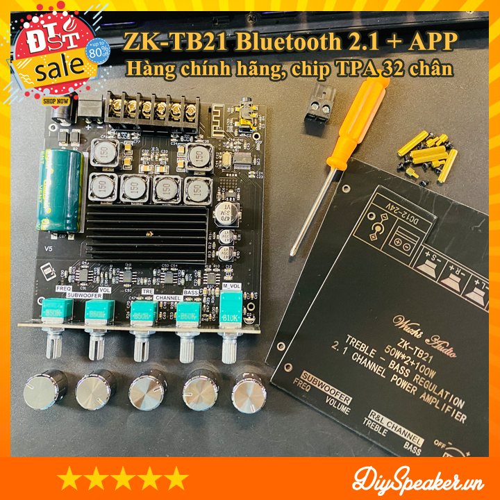Mạch âm thanh ZK-TB21 Bluetooth 2.1 50w*50w+100w ( Hàng chính hãng có app trên điện thoại ...