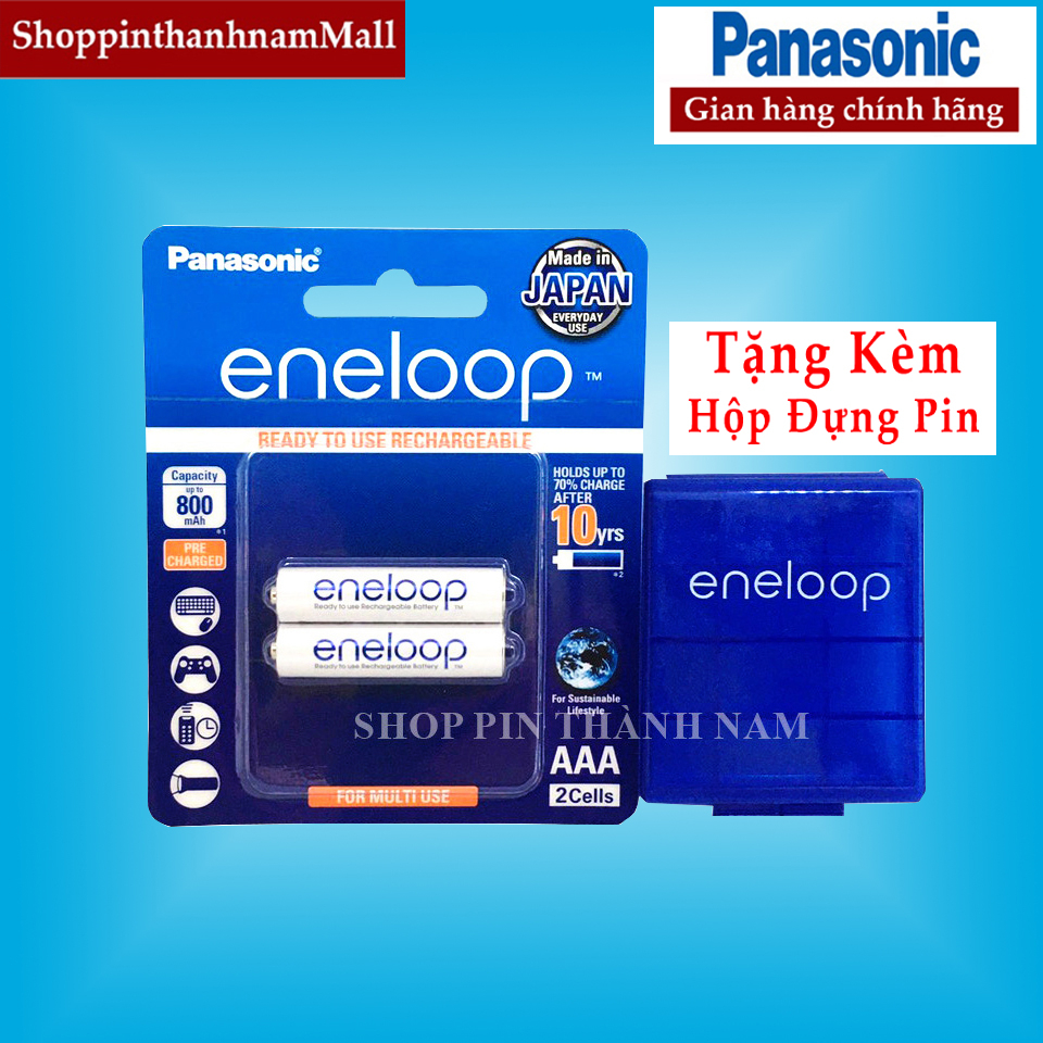 Pin Sạc Eneloop Panasonic AAA 800mAh Vỉ 2 Viên Chính Hãng - Tặng Kèm ...