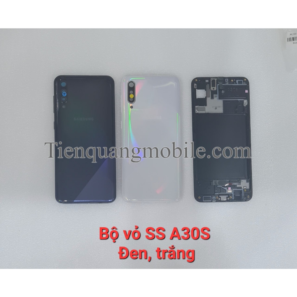 Bộ vỏ Samsung A30S (gồm nắp lưng, viền sườn, xương, kính cam, nút bấm ...