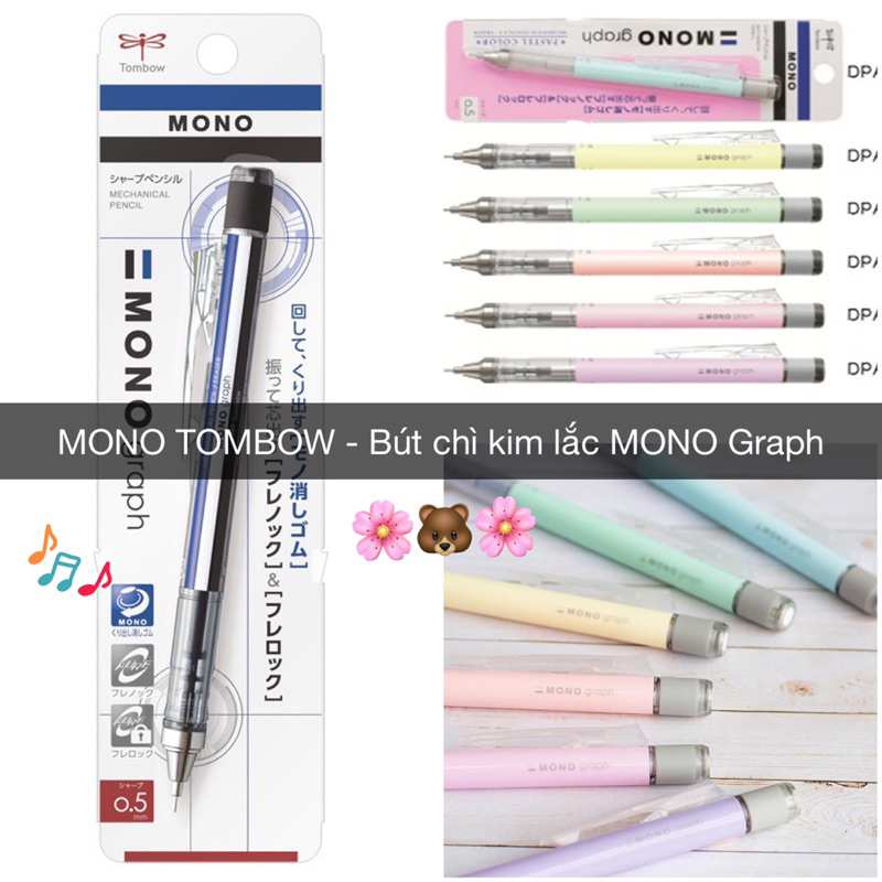 MONO TOMBOW - Bút chì kim lắc MONO Graph Pastel và nguyên bản 📝🐻🌸 Bút ...