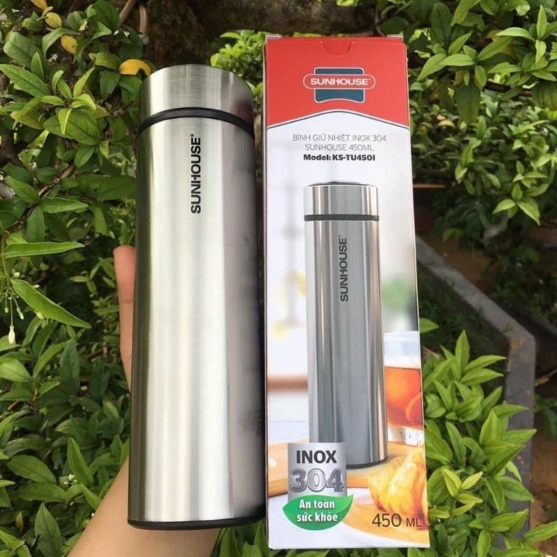 BÌNH GIỮ NHIỆT INOX 304 SUNHOUSE 450ml | Shopee Việt Nam