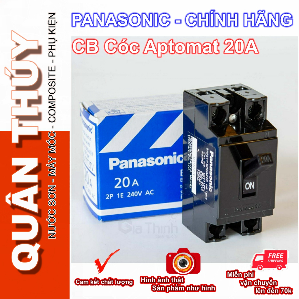 [HÀNG CHÍNH HÃNG] CB Cóc Aptomat Panasonic Cầu dao tự động loại 20A ...