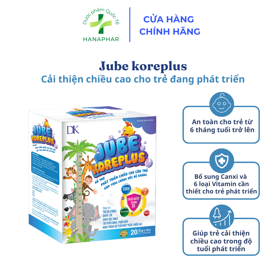 Siro Tăng Chiều Cao JUBE KOREPLUS - Bổ Sung Canxi, Vitamin D3 Giúp Phát ...