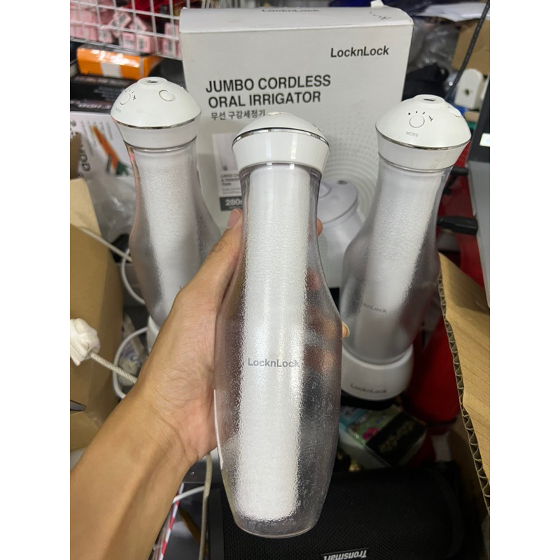 Máy tăm nước không dây Lock ENR126WHT - Hàng chính hãng, dung tích 280ml, làm sạch lỗ siêu nhỏ 0 ...