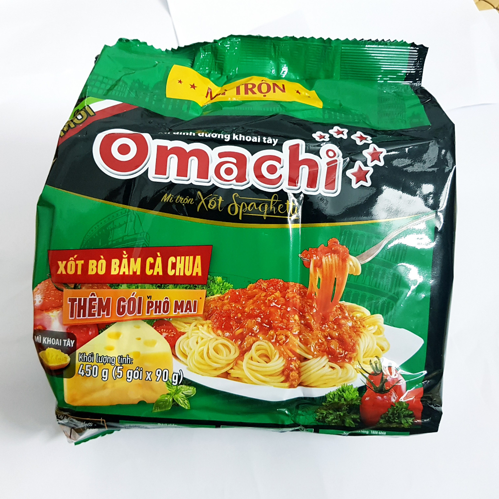 5 GÓI RỜI mì trộn Omachi Xốt Spaghetti 90g/gói (HÀNG MỚI KHÔNG ĐÓNG TÚI ...
