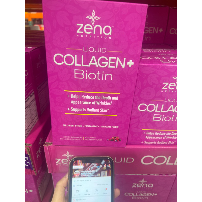 COLLAGEN DẠNG NƯỚC ZENA NUTRITION LIQUID COLLAGEN + BIOTIN | Shopee ...