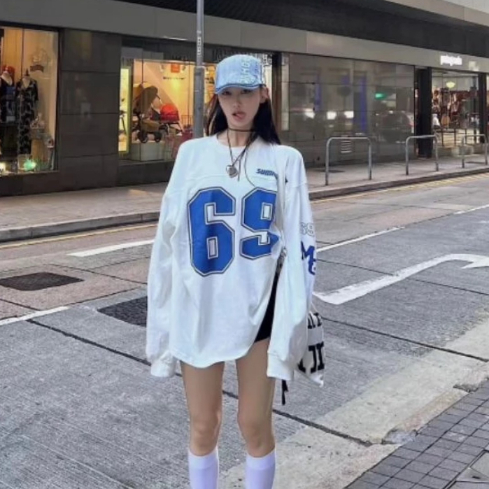 Áo Thun Giấy MAQQ 69 Áo Phông Cotton Dài Tay Giấu Quần Co Giãn Không ...