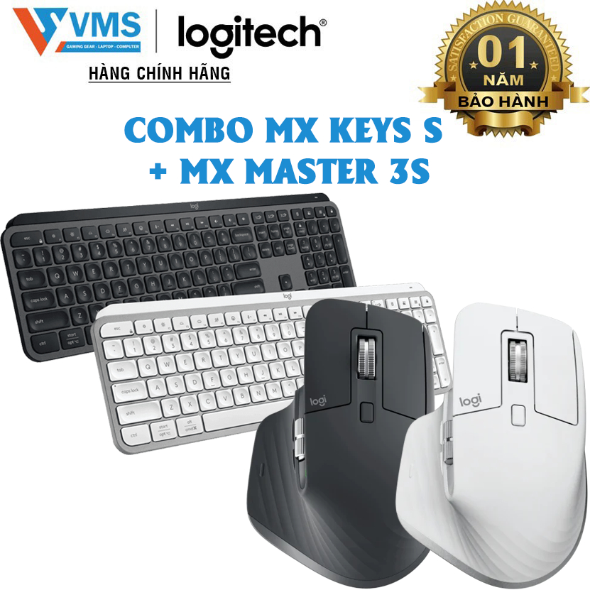 Combo Bàn phím Logitech MX KEYS S + Chuột Logitech MX Master 3s ...