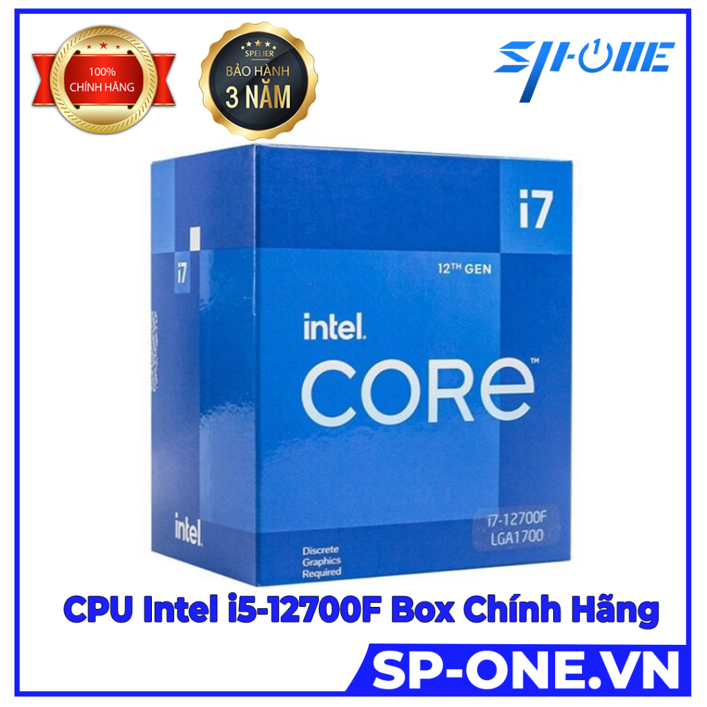CPU Intel Core i7 12700F (2.1GHz Turbo 4.9GHz, 12 nhân 20 luồng, 25MB Cache, 65W) – SK LGA 1700 ...