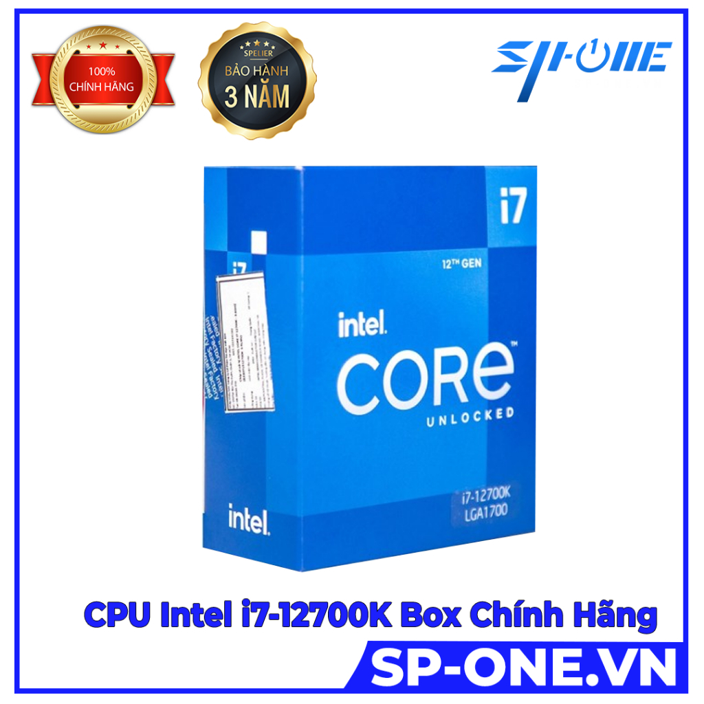 CPU Intel Core i7 12700K (3.6GHz Turbo 5.0GHz, 12 nhân 20 luồng, 25MB Cache, 125W) – SK LGA 170 ...