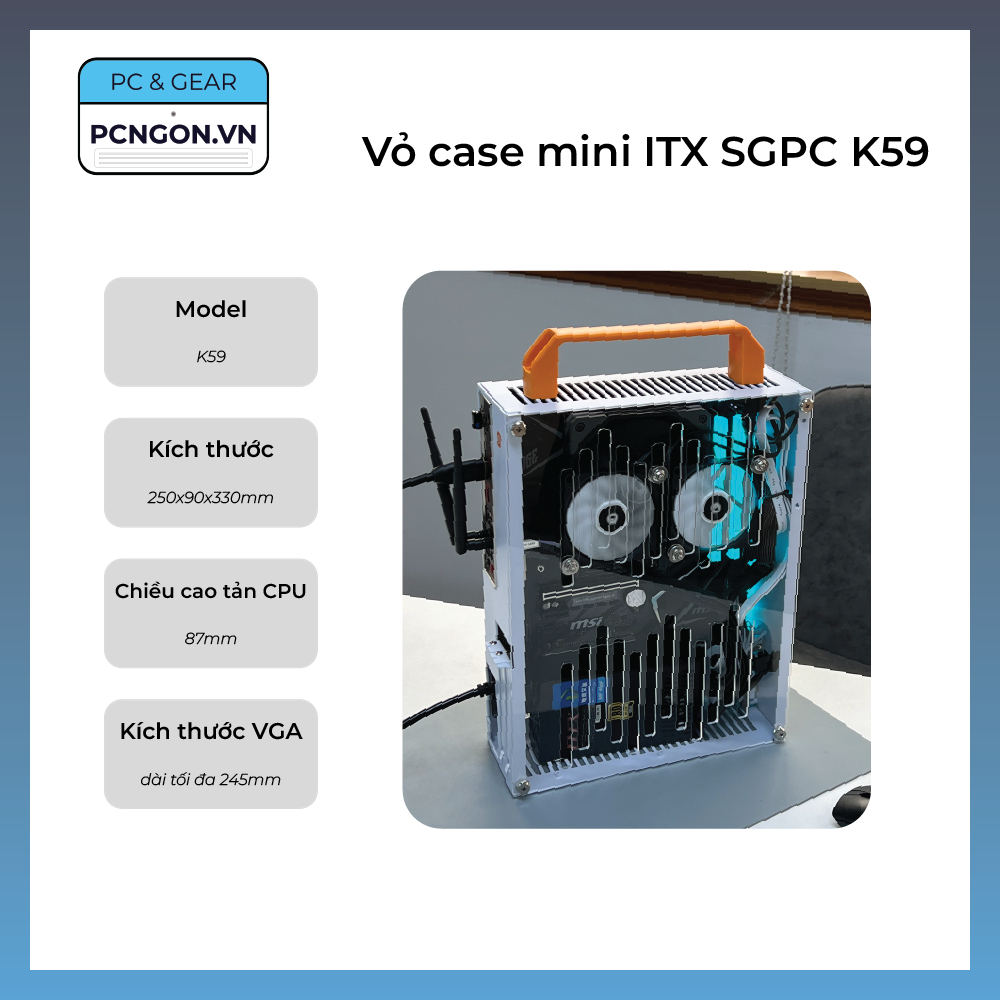 [PCNGON] Vỏ case máy tính mini ITX SGPC K59 | Shopee Việt Nam