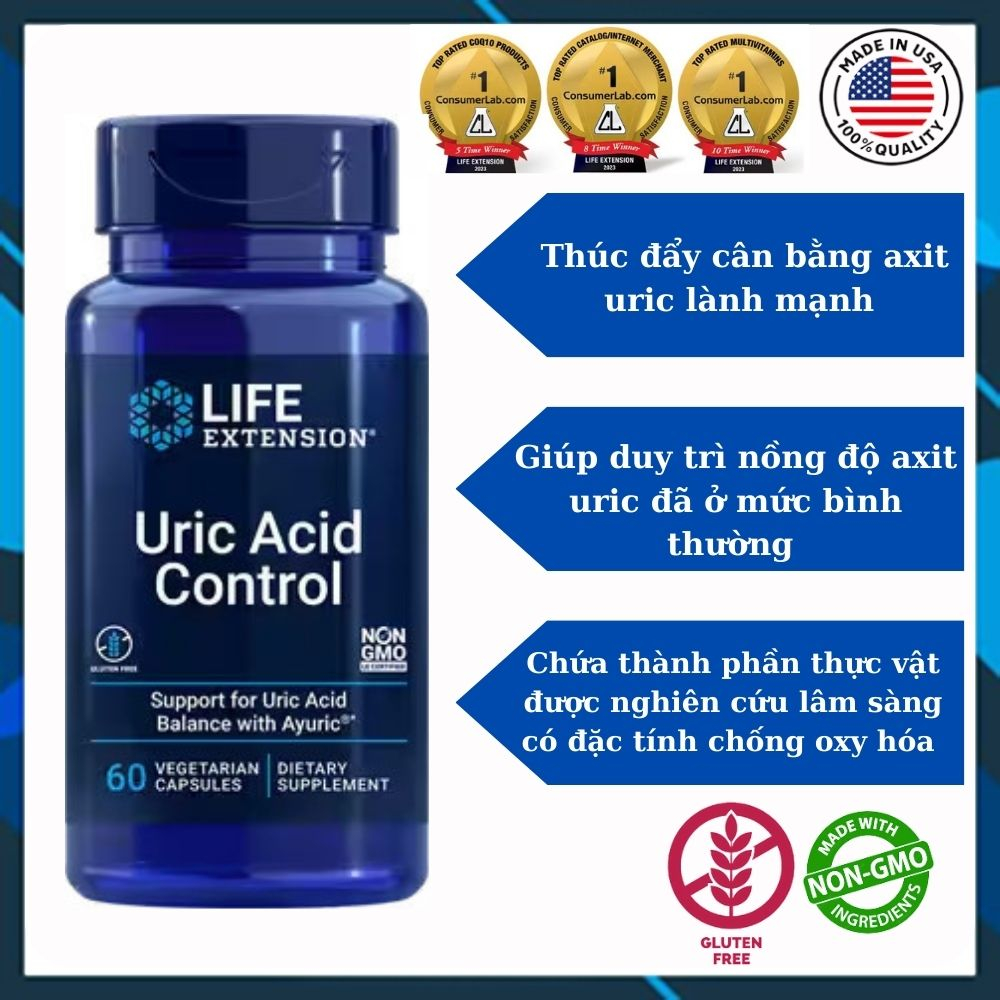[Life Extension] Viên Uống Hỗ Trợ Cân Bằng Axit Uric Cho Người Bị Gout ...