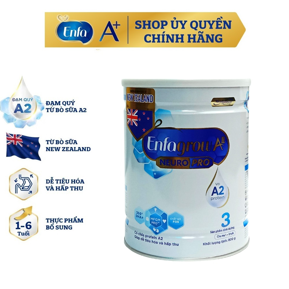 Sữa Bột Enfagrow A+ A2 Neuro pro số 3 800g [Date 2025] | Shopee Việt Nam