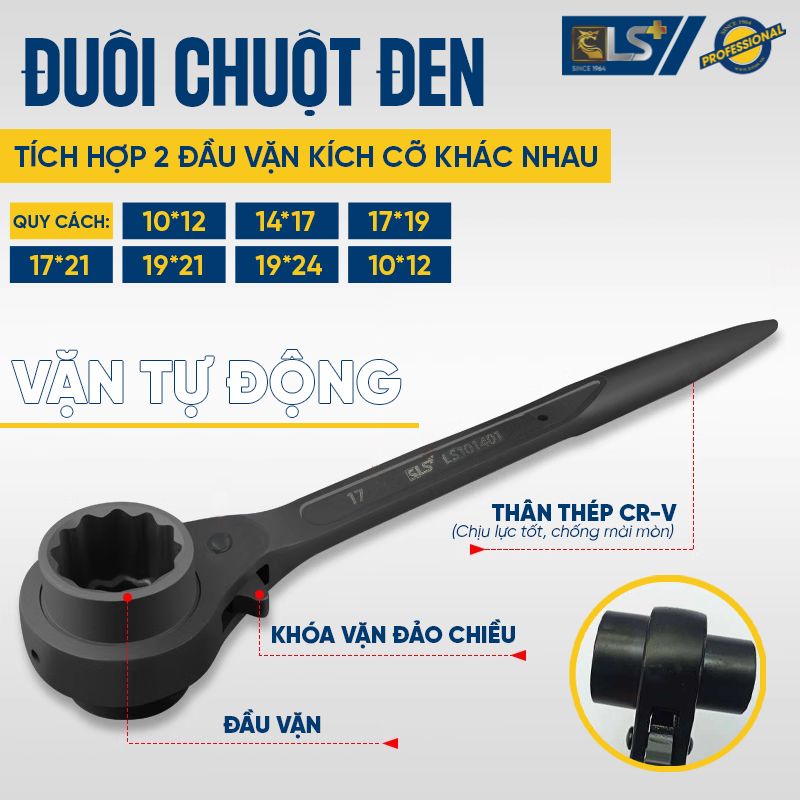 Cờ lê đuôi chuột đen, cần đuôi chuột, Cờ lê đầu tuýp đuôi chuột, cờ lê ...