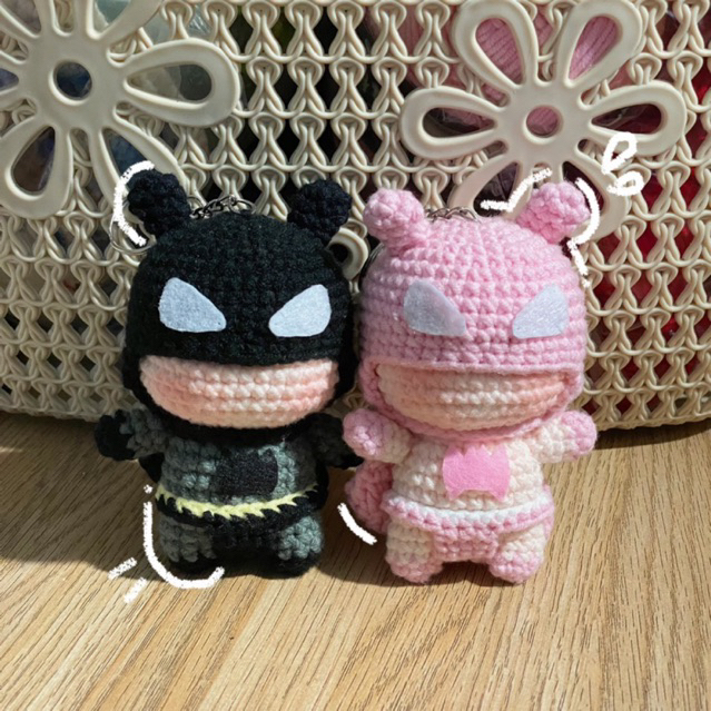 Móc khoá len Batman Người dơi cặp đôi [handmade] | Shopee Việt Nam